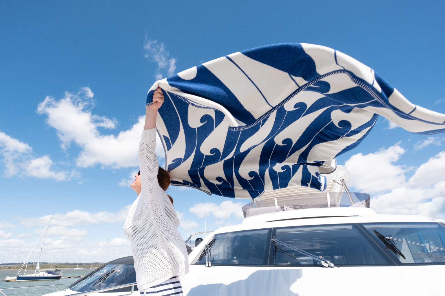 Daymer Blue blanket inspired by the Ocean - The Cornish Surfer